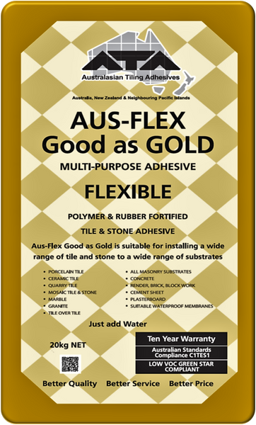 Buy Aus-Flex Good as Gold Adhesive 20Kg – High-Performance Tile ...