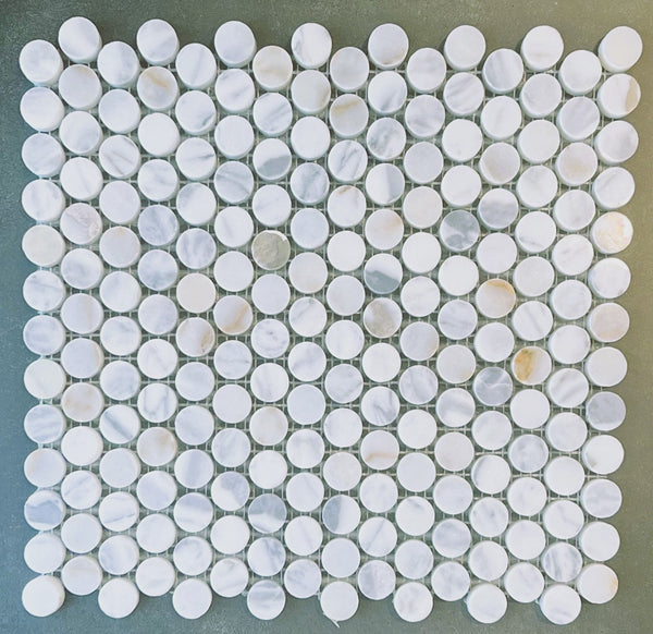 MINI ROUND GOLD & GREY MOSAIC – Amazing Tiles & Stone